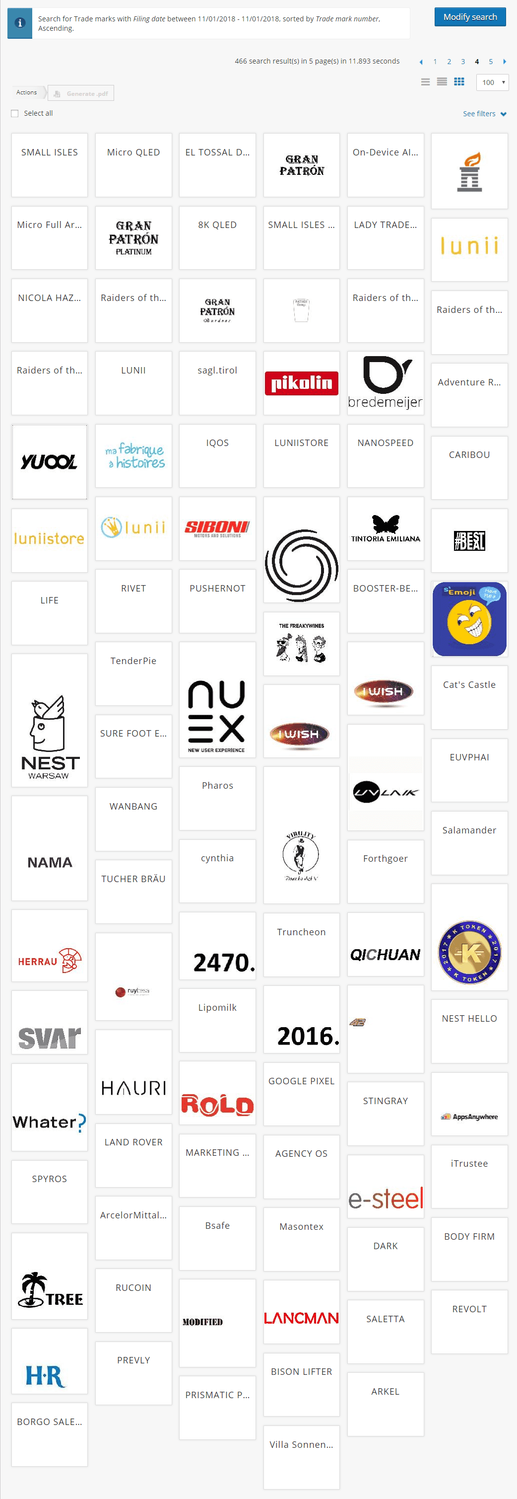 Eutm Eu Trademark Applications Euipo Filings 11 January 2018